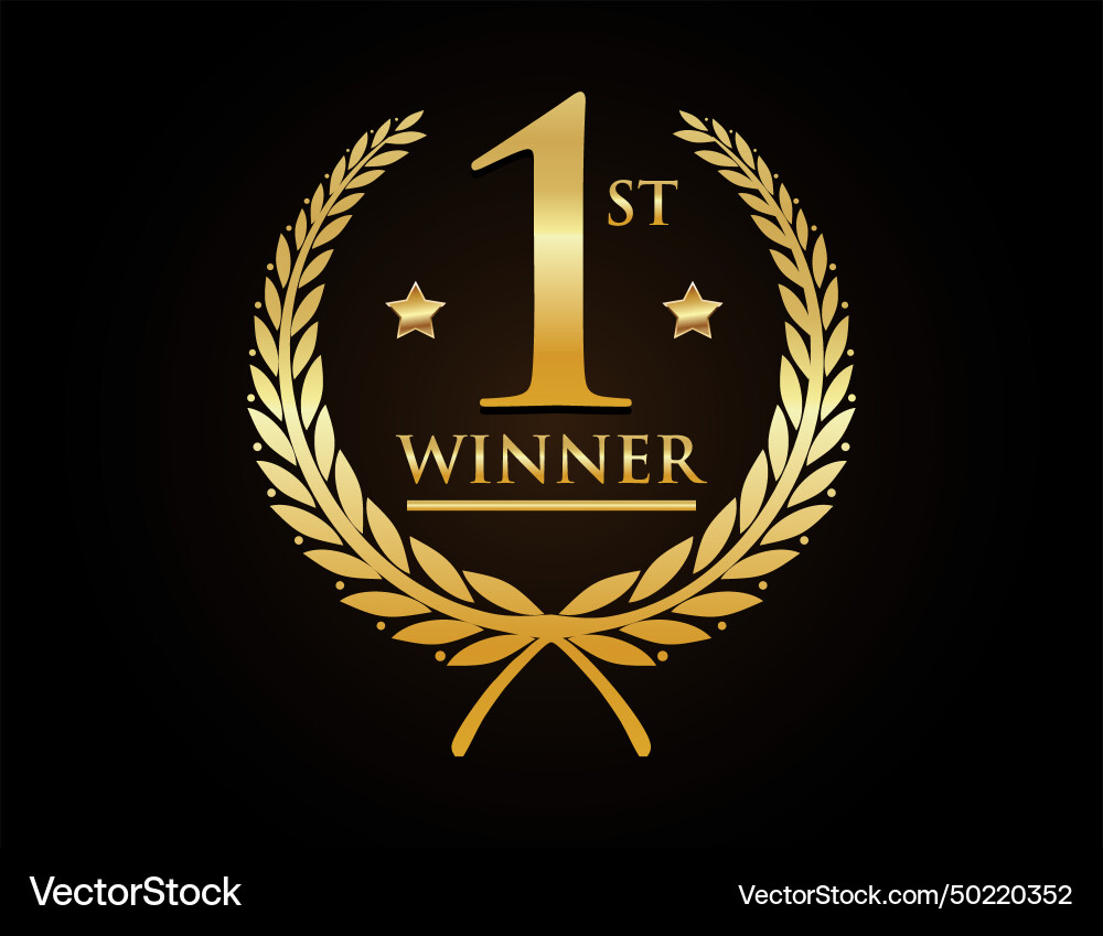 Award winner badge isolated 004 Royalty Free Vector Image