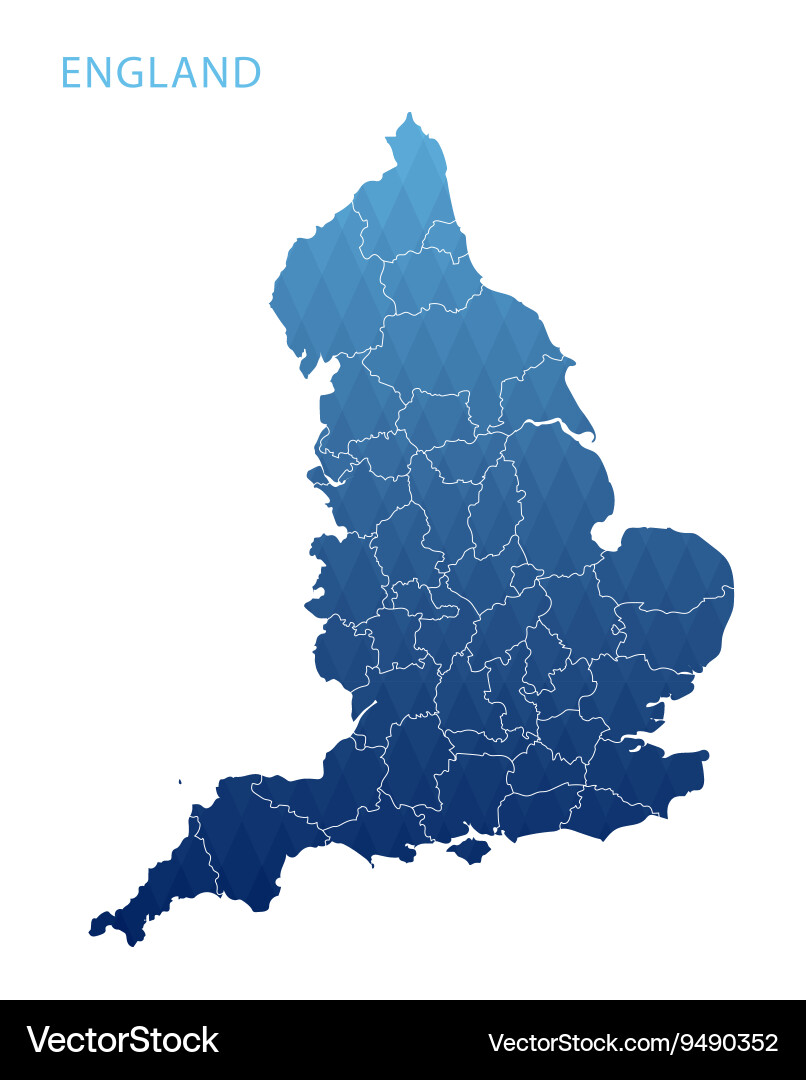 England Map Outline Royalty Free Vector Image - VectorStock