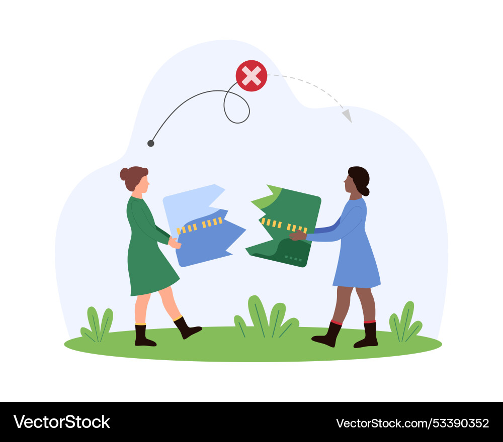 Failed money transaction declined bank payment Vector Image