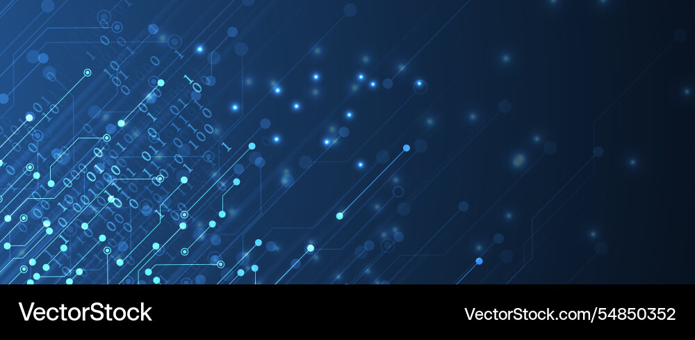 Futuristic Technology Network Background Vector Image
