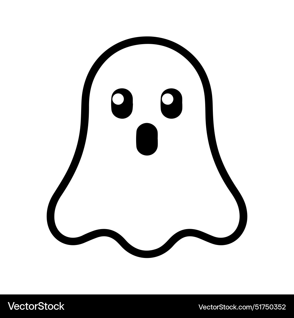 Ghost icon or modern line symbol art Royalty Free Vector