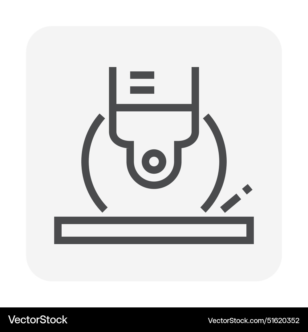 Material cutting icon editable stroke Royalty Free Vector