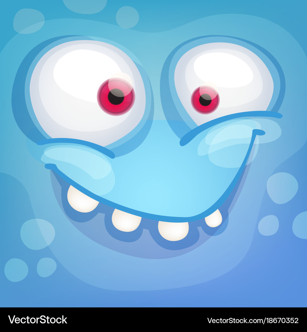 Monster face Royalty Free Vector Image - VectorStock