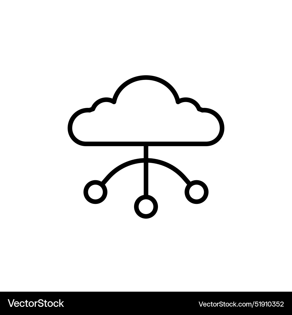 Network cloud icon for it services Royalty Free Vector Image