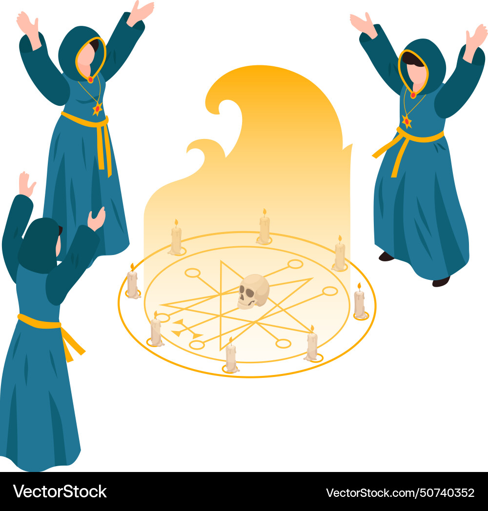 Occult session composition Royalty Free Vector Image