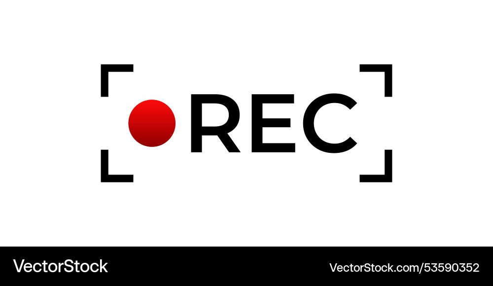 Rec indicator for live video recording Royalty Free Vector