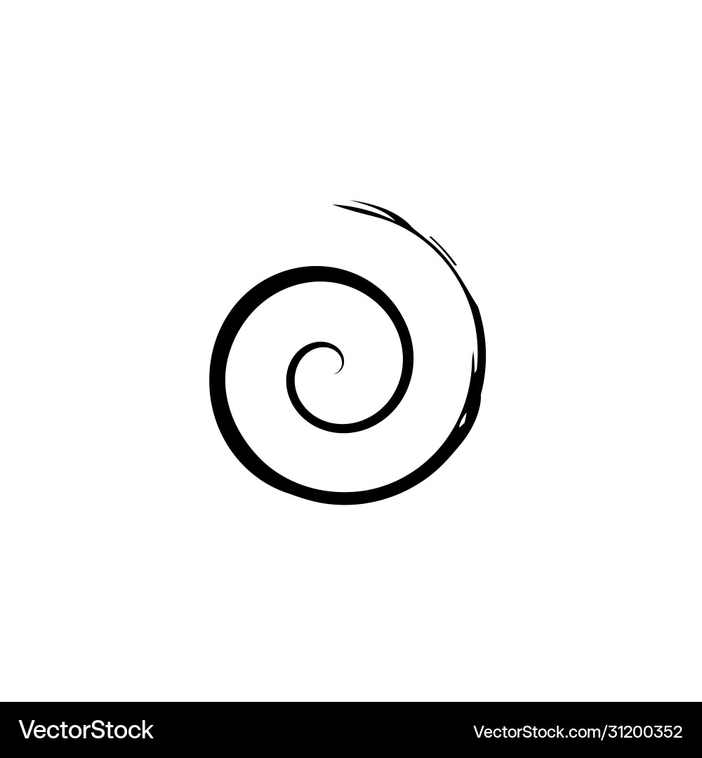 Spiral twirl shape cycle creative symbol wave Vector Image