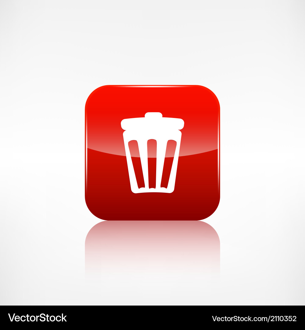Trash can icon recycle symbol waste container Vector Image