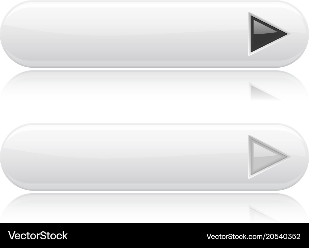 White oval buttons with black and arrows Vector Image