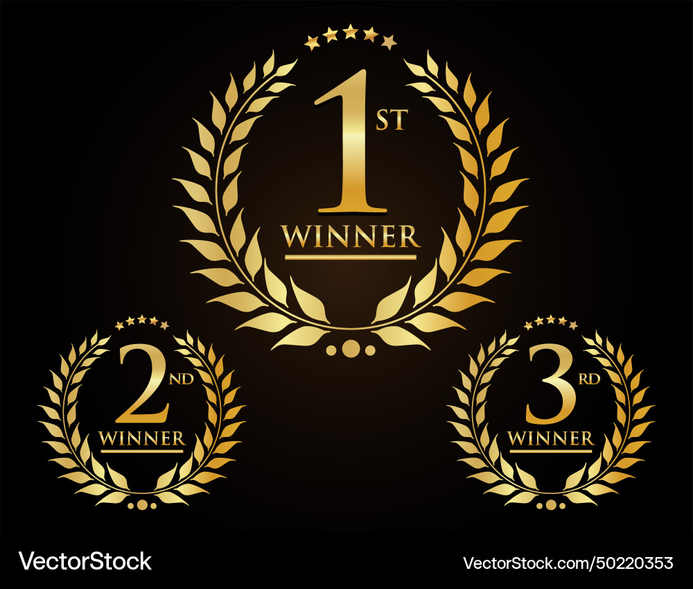 Award winner badge isolated 003 Royalty Free Vector Image