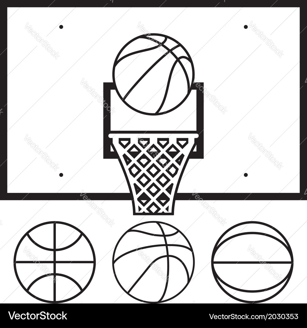 Basketball symbols Royalty Free Vector Image - VectorStock