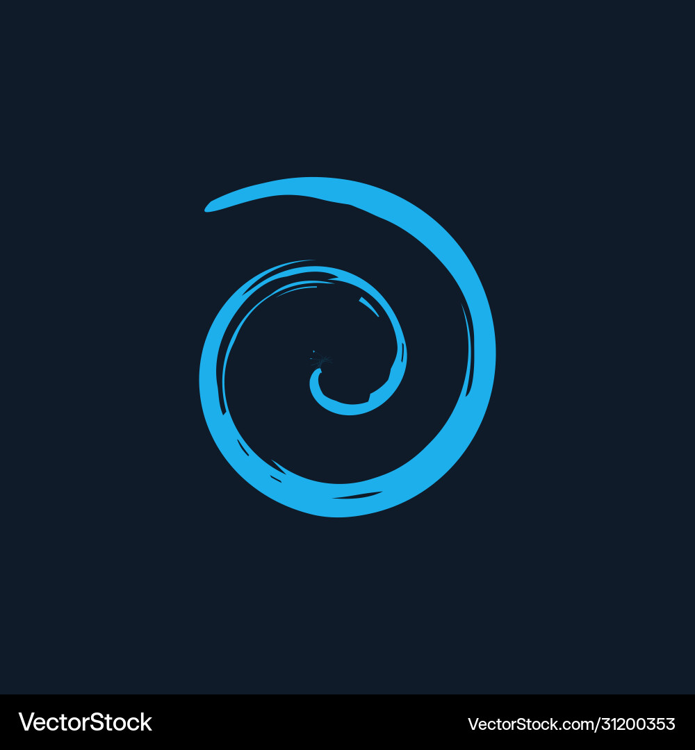 Blue Spiral Symbol