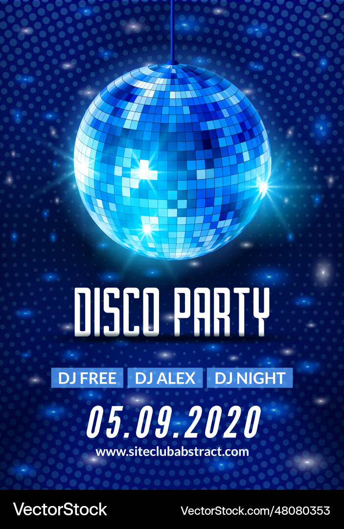 Disco Party Background - Neon Glow – Royalty-Free Vector | VectorStock