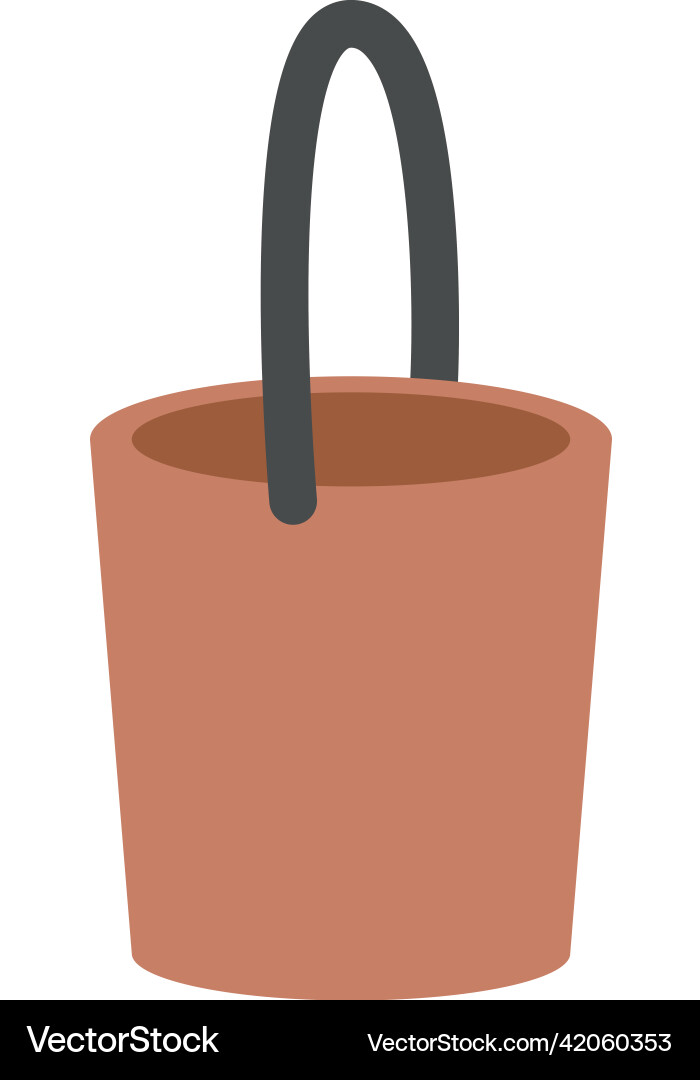 Gardening bucket tool Royalty Free Vector Image