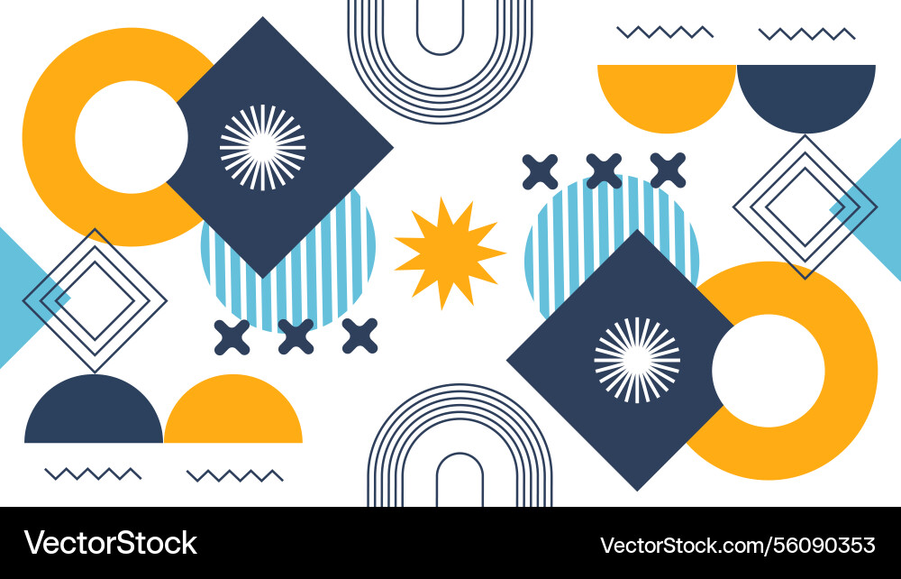 Geometric abstract pattern with vibrant colors Vector Image