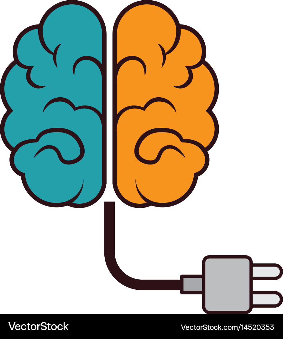 Human brain intelligence Royalty Free Vector Image