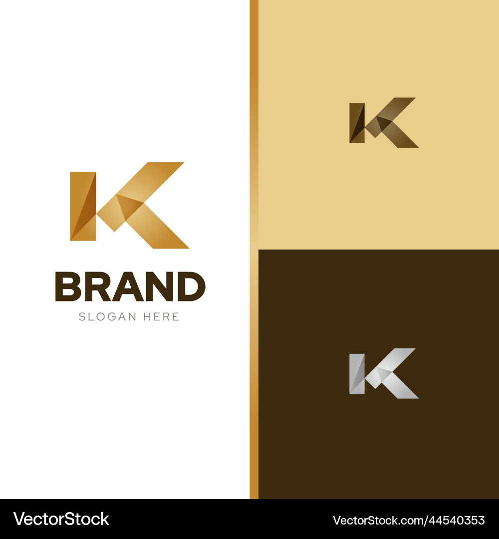Letter k simple shape logo design template Vector Image