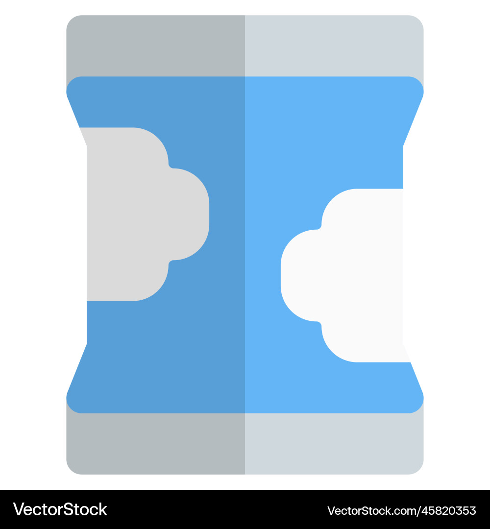 Milk powder packet for baking confections Vector Image