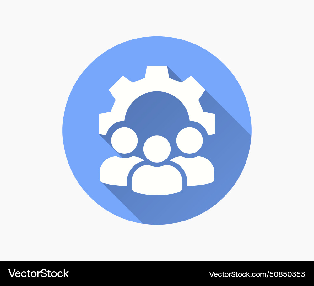 Organization flat icon with long shadow Royalty Free Vector