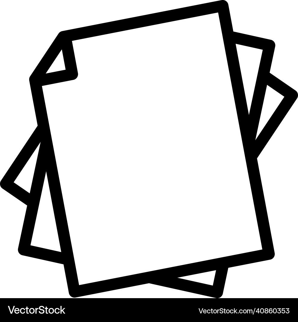 Paper list line icon Royalty Free Vector Image