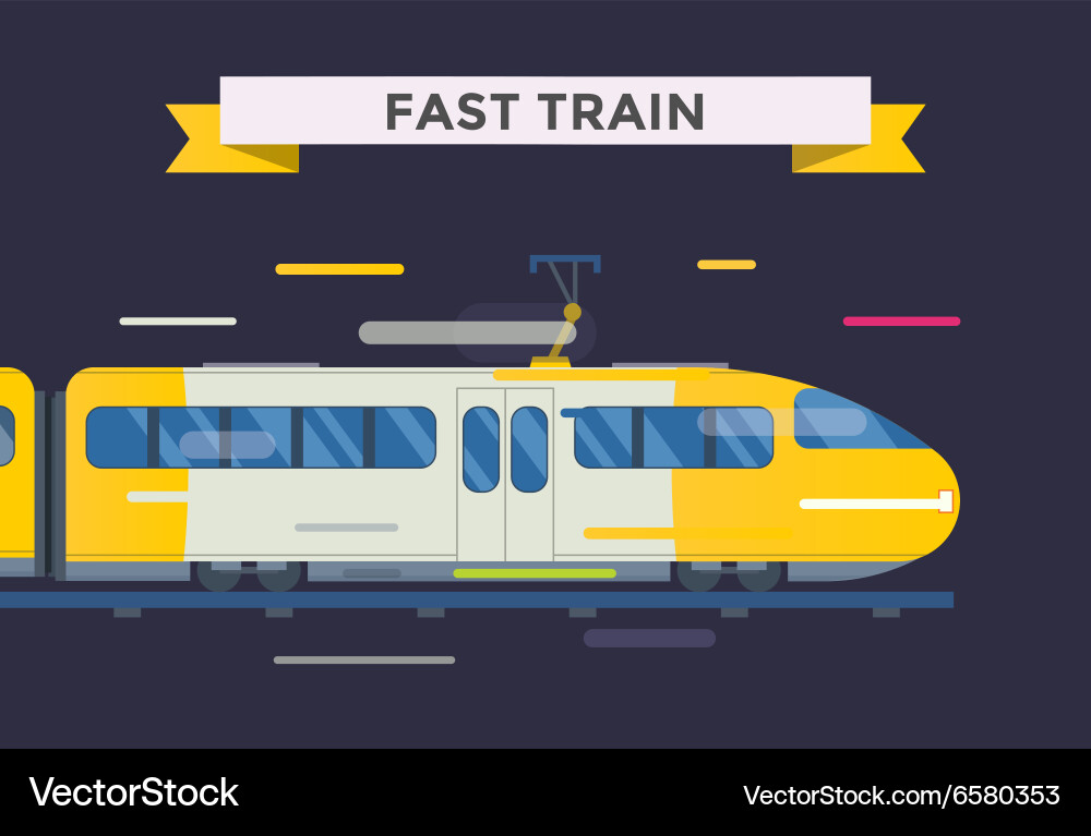 Passenger and transportation trains Royalty Free Vector