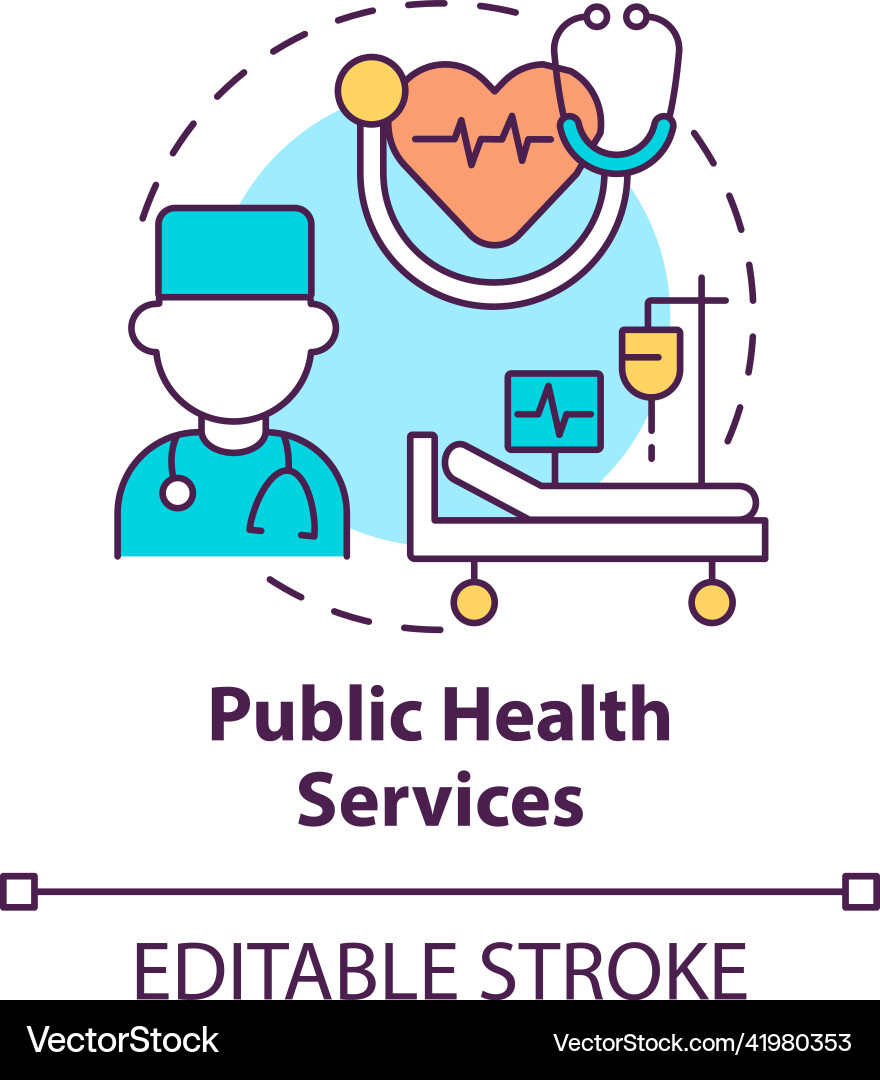 Public health services concept icon Royalty Free Vector