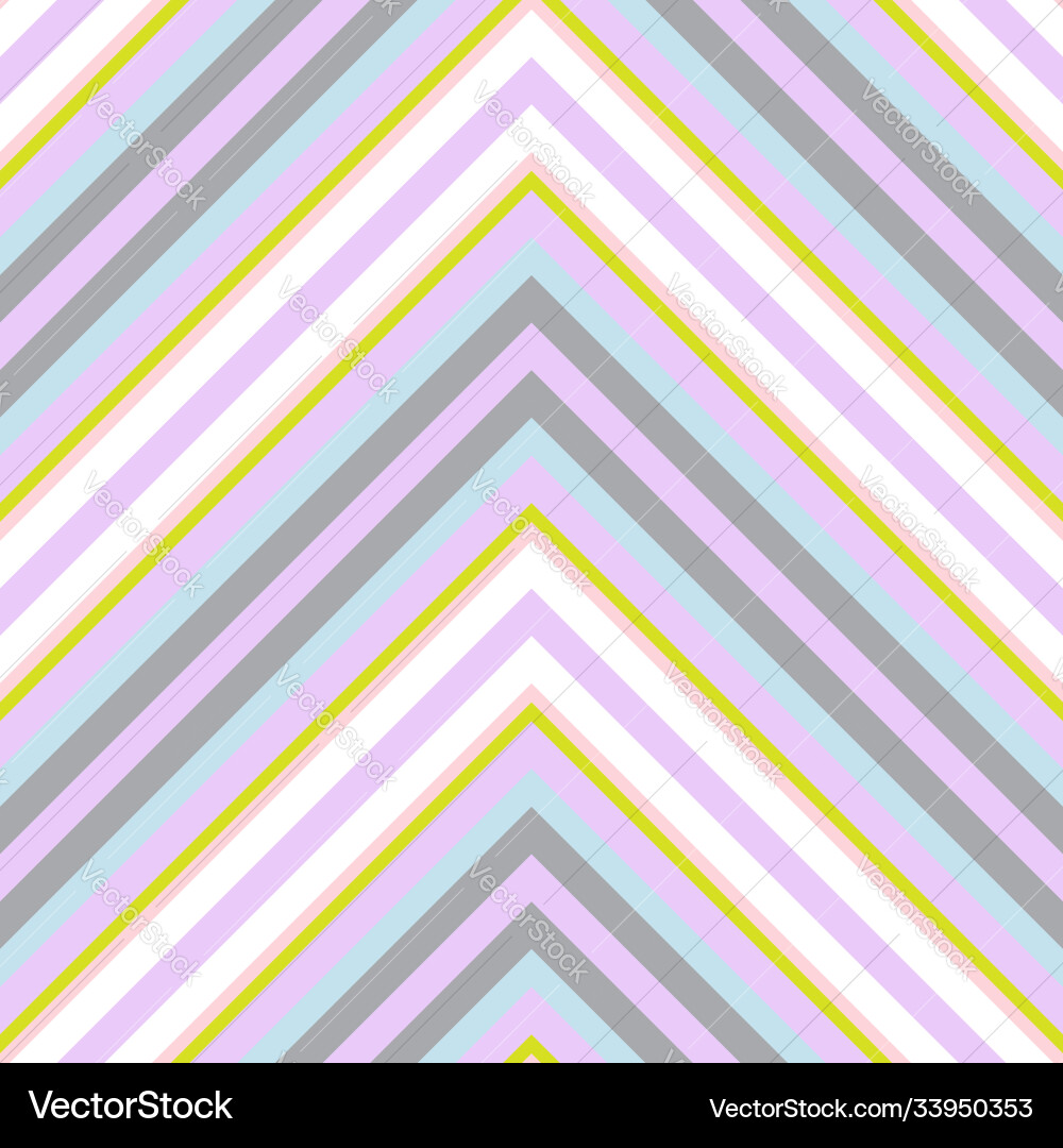 Rainbow chevron diagonal stripes seamless pattern Vector Image