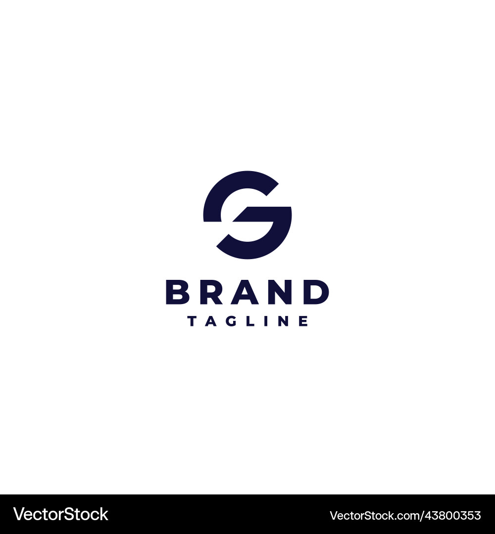 Simple letter g logo design Royalty Free Vector Image