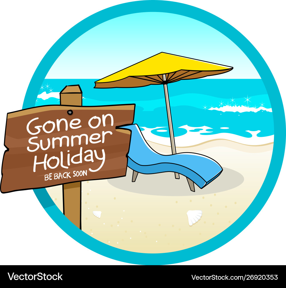Summer holiday sign Royalty Free Vector Image - VectorStock