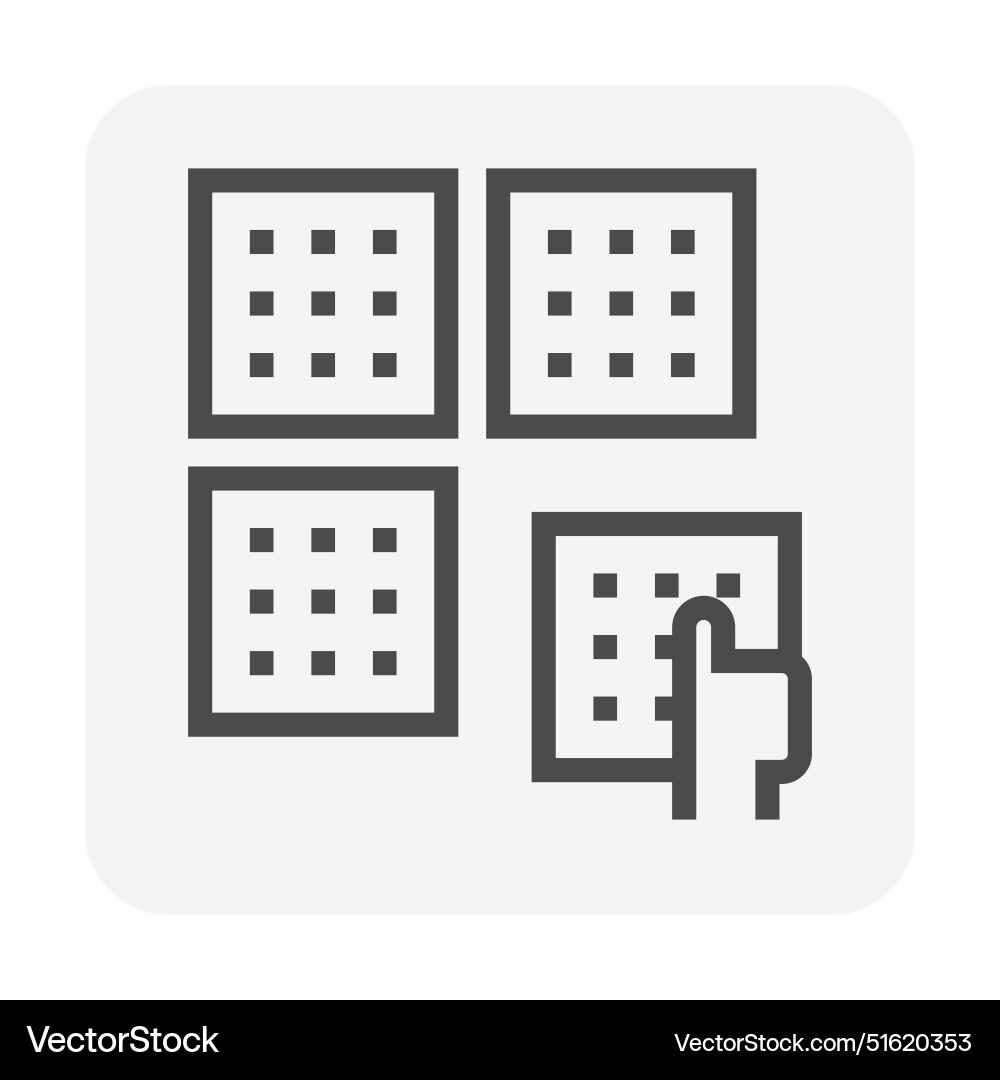 Tile floor construction icon editable stroke Vector Image