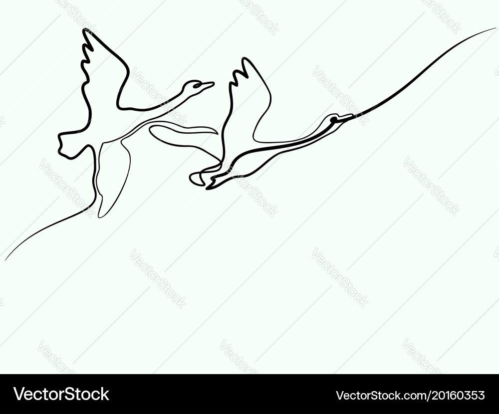 Two swans logo Royalty Free Vector Image - VectorStock