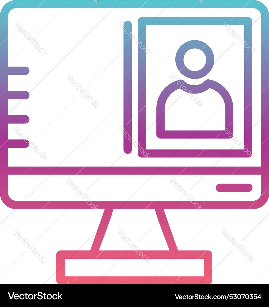 Accounts line gradient design Royalty Free Vector Image