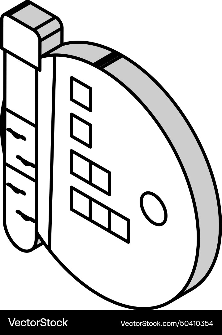 Borehole logging hydrogeologist isometric icon Vector Image
