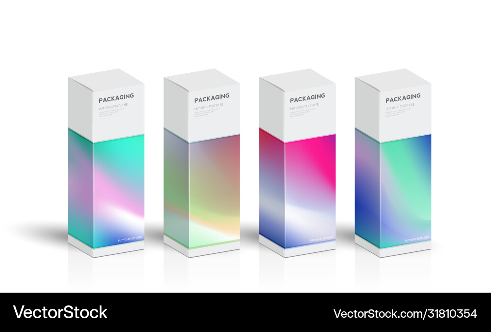 Box packaging template for product design Vector Image