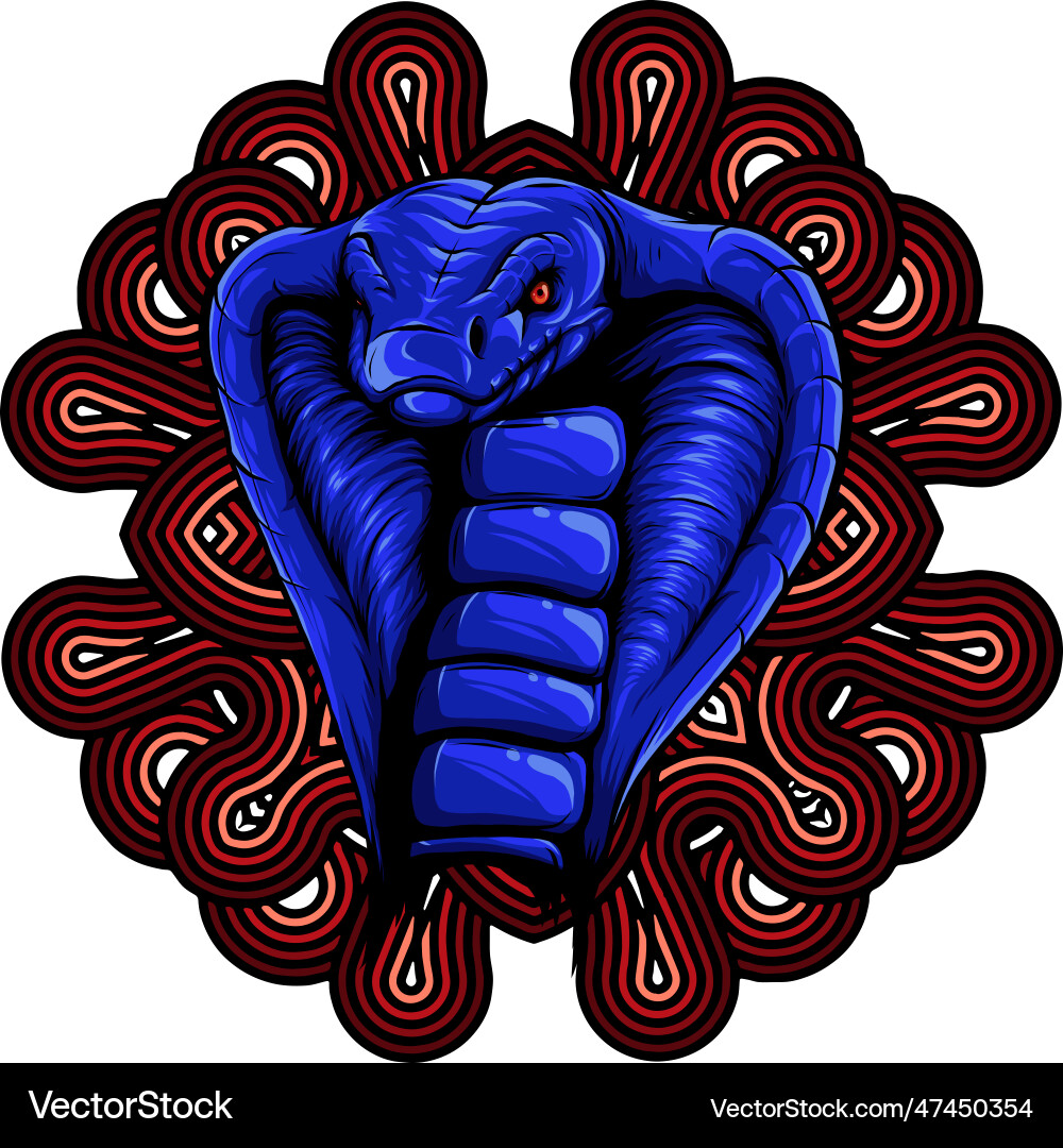 Cobra head mascot logo Royalty Free Vector Image