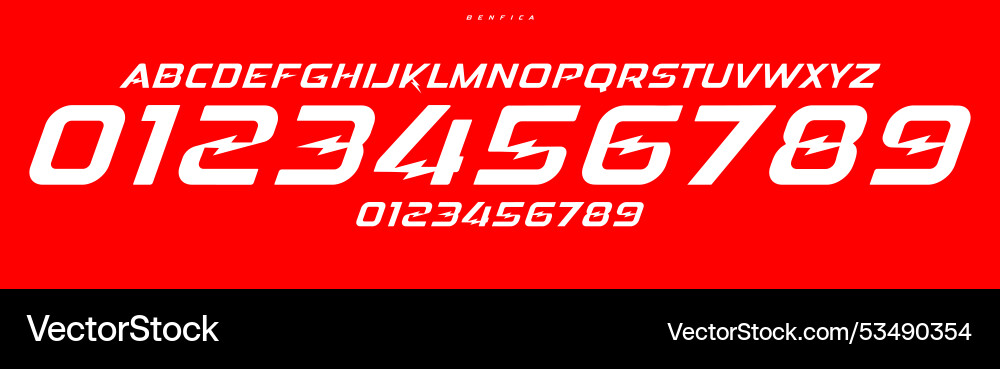 Electrifying angular font sharp dynamic strokes Vector Image