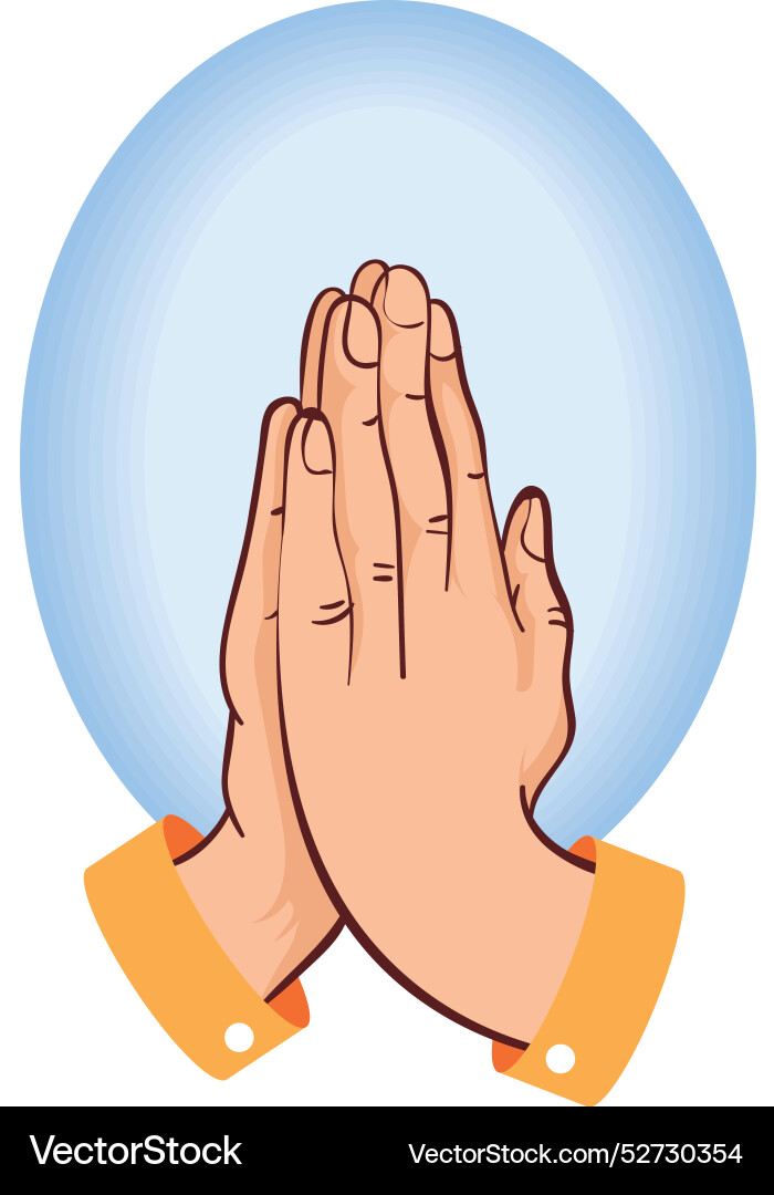 Indian welcome namaste hands – Royalty-Free Vector | VectorStock