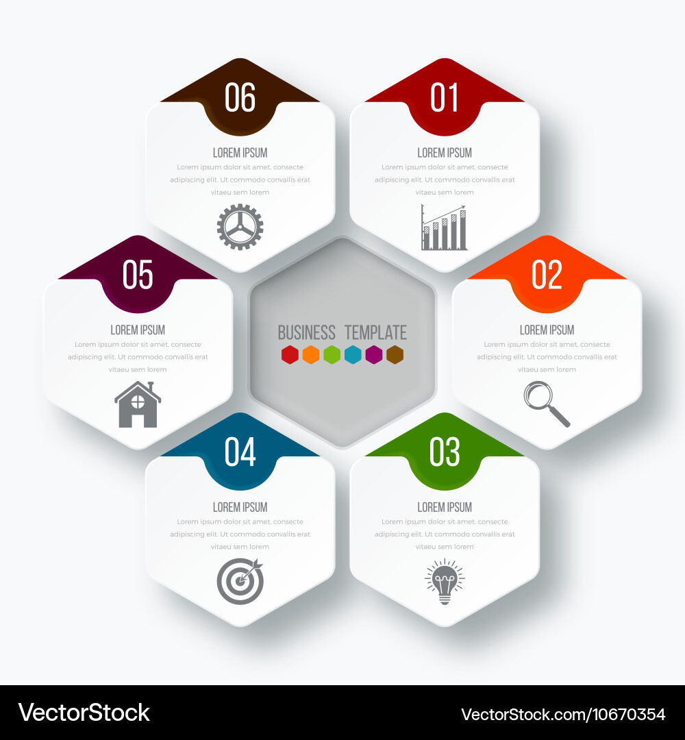 Infographics six options Royalty Free Vector Image