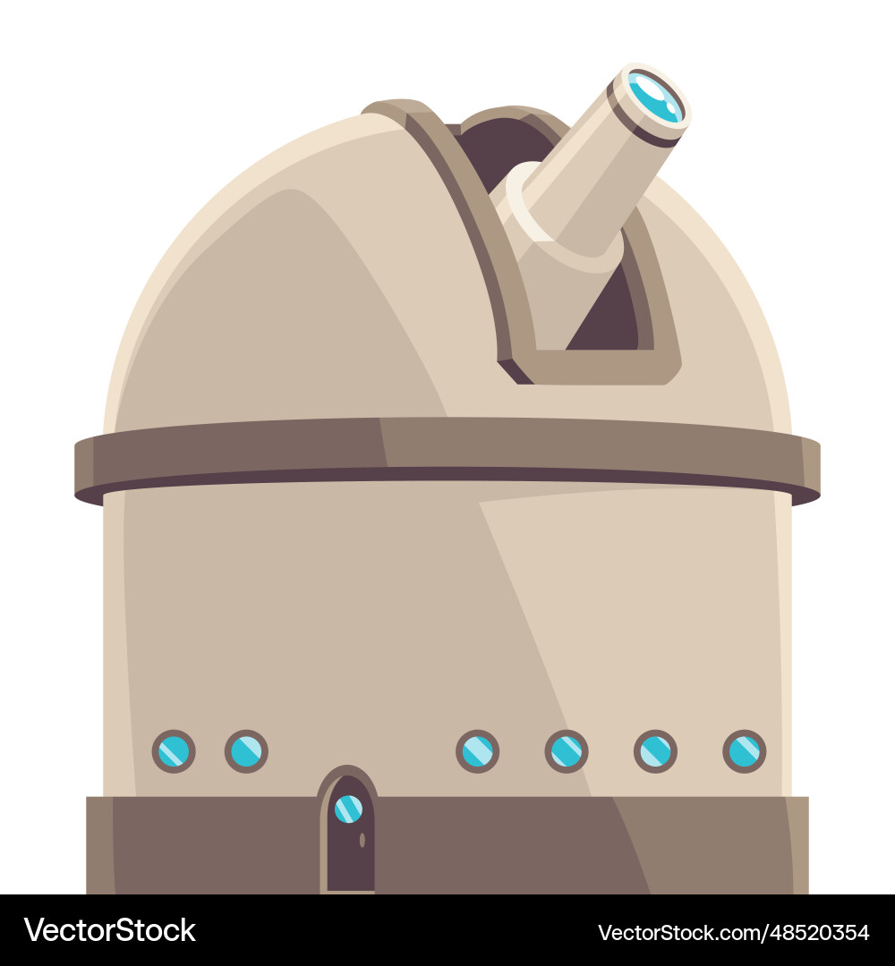 Space observatory tower astronomical telescope Vector Image