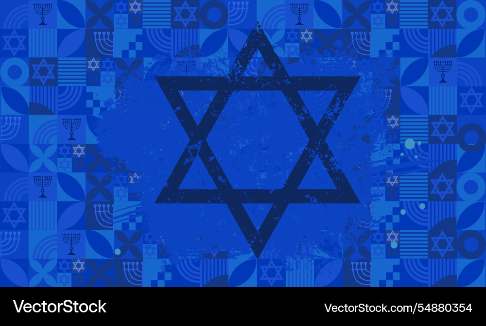 Star of david stylized israel background Vector Image