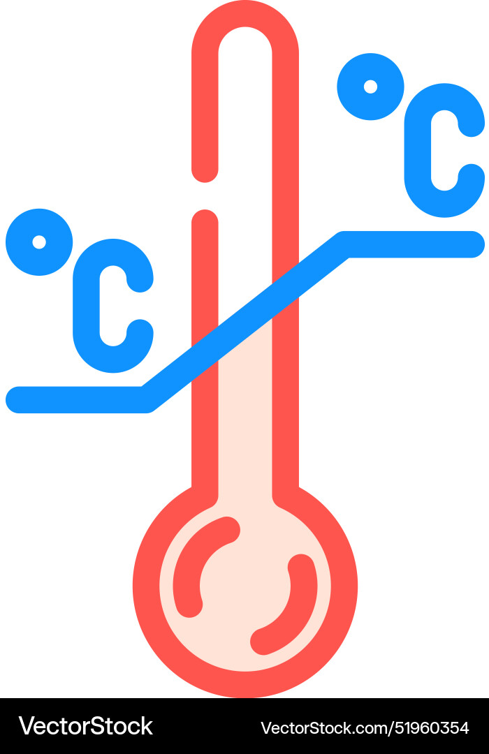 Temperature sensitive product label warning color Vector Image