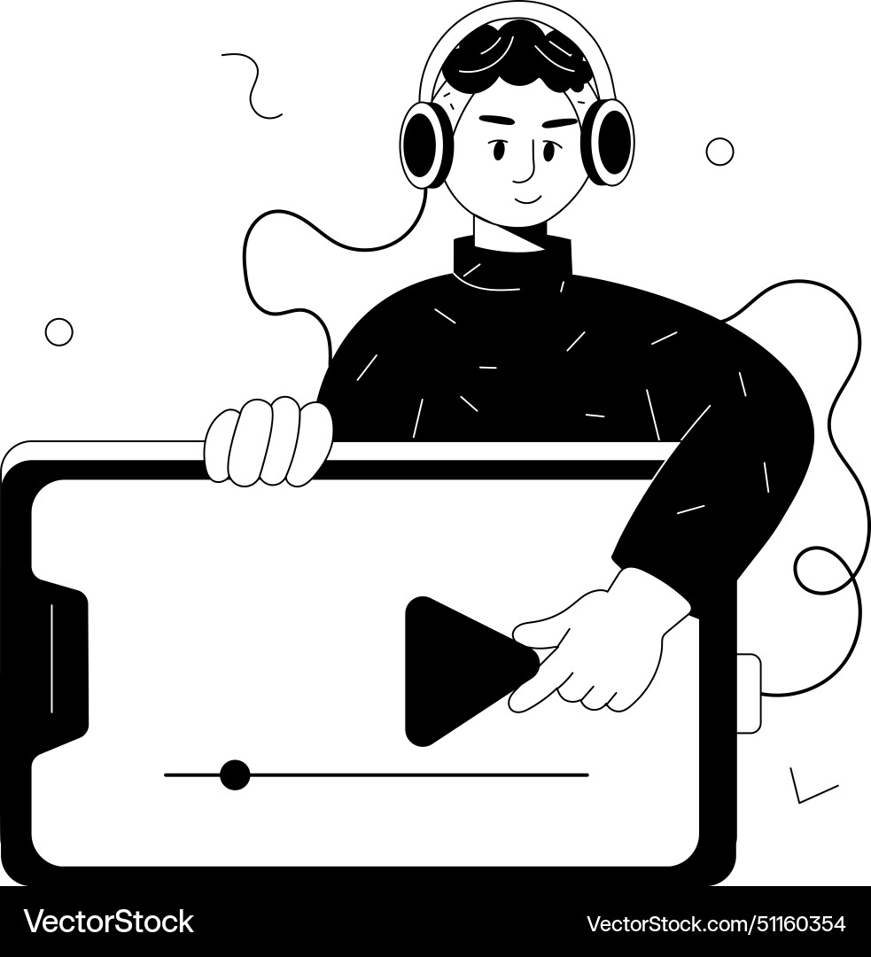 Video streaming Royalty Free Vector Image - VectorStock