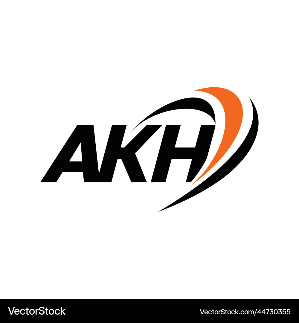 Akh monogram logo Royalty Free Vector Image - VectorStock