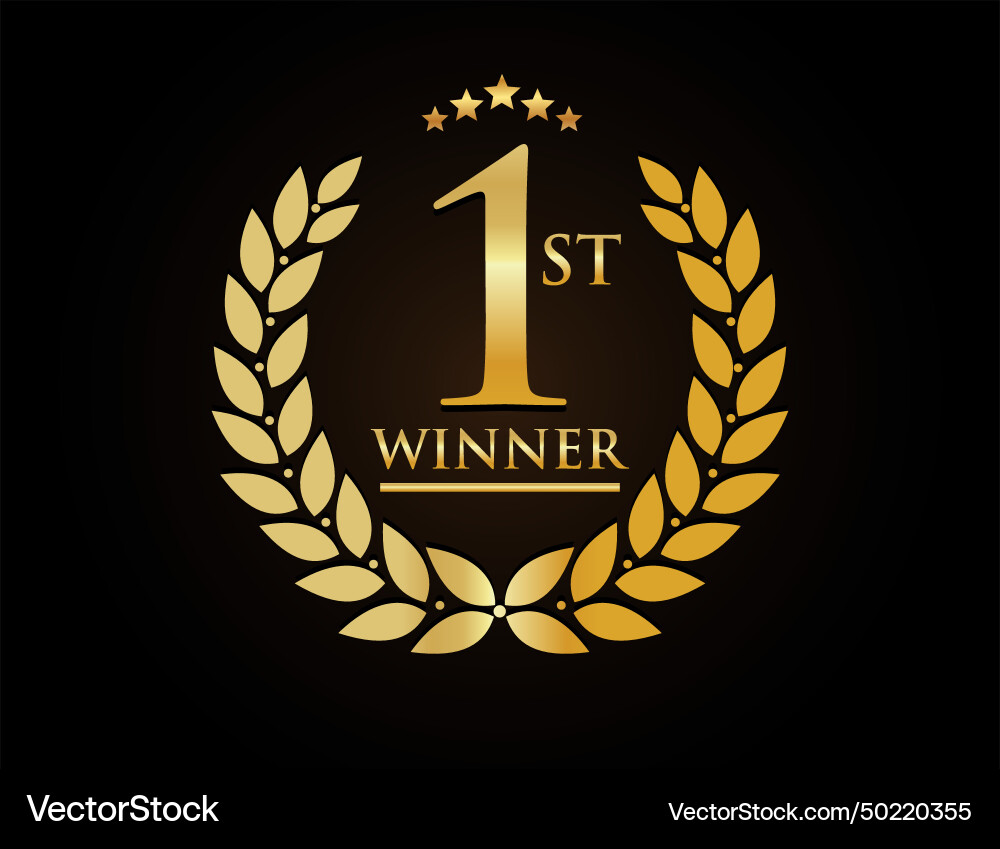 Award winner badge isolated 001 Royalty Free Vector Image
