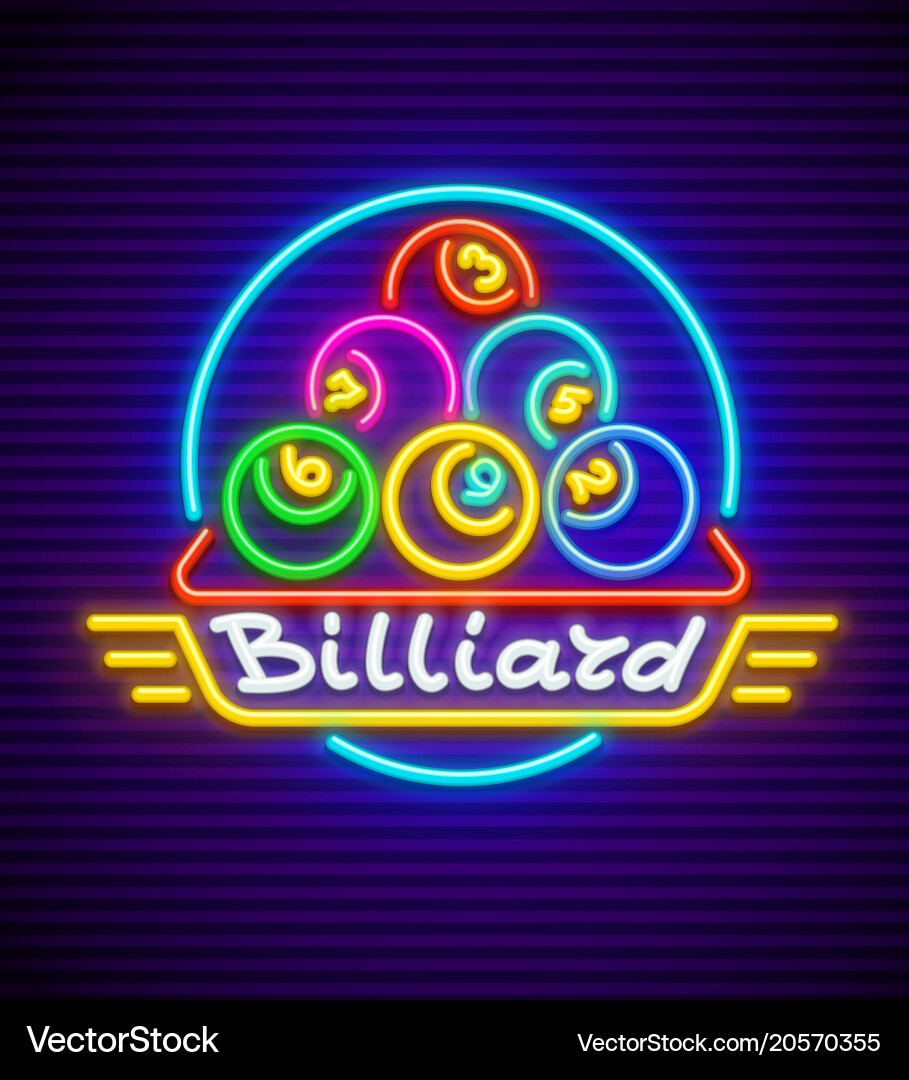 Billiard Neon Vector Images (over 740)