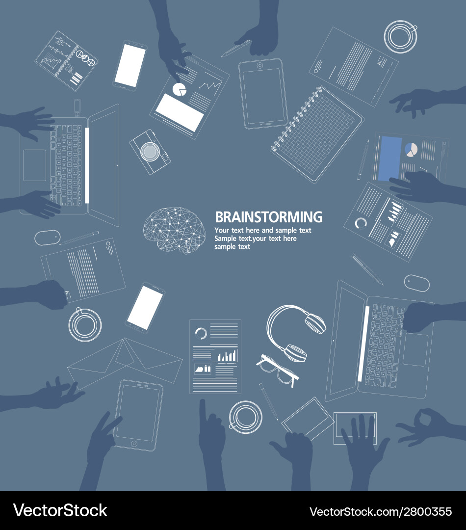 Brain storming Royalty Free Vector Image - VectorStock