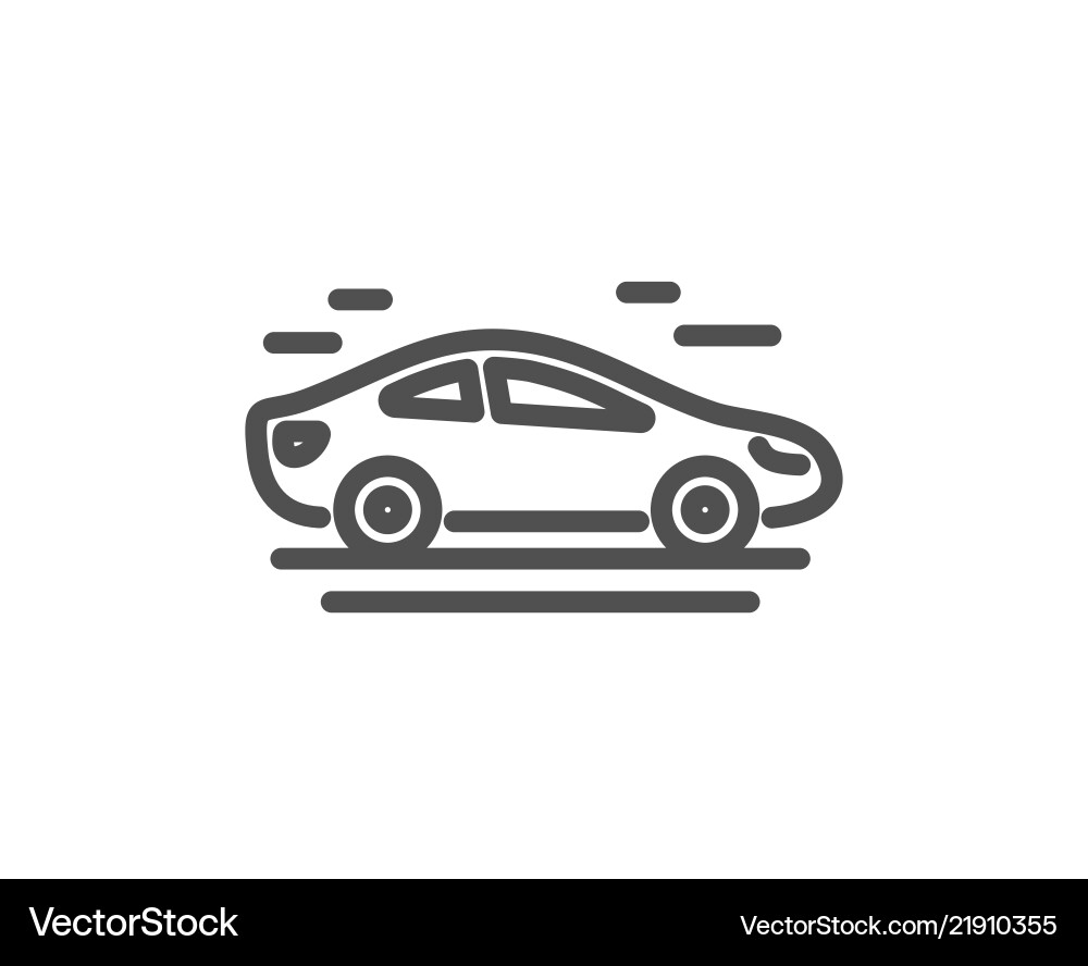 Car transport line icon transportation vehicle Vector Image