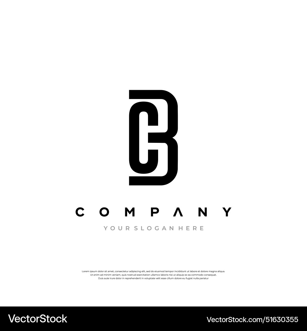 Charm of the letter cb Royalty Free Vector Image