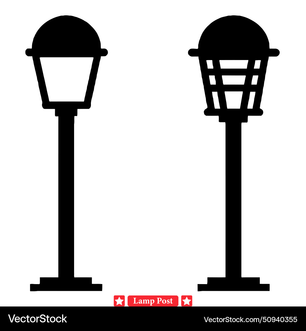 Classic street lanterns traditional urban Vector Image