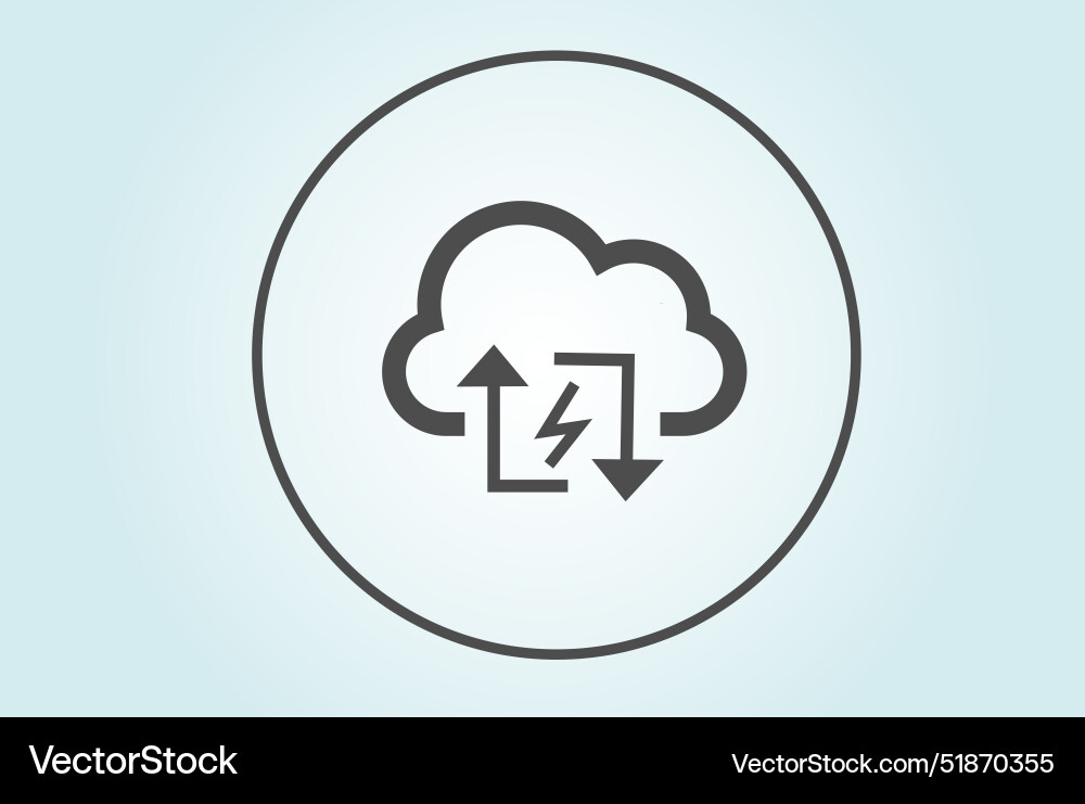 Cloud disaster recovery Royalty Free Vector Image